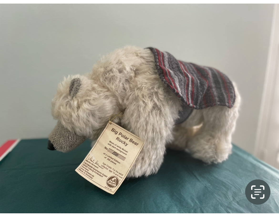 Hermann Polar bear ROCKY number 100 – Teddy Bears Direct